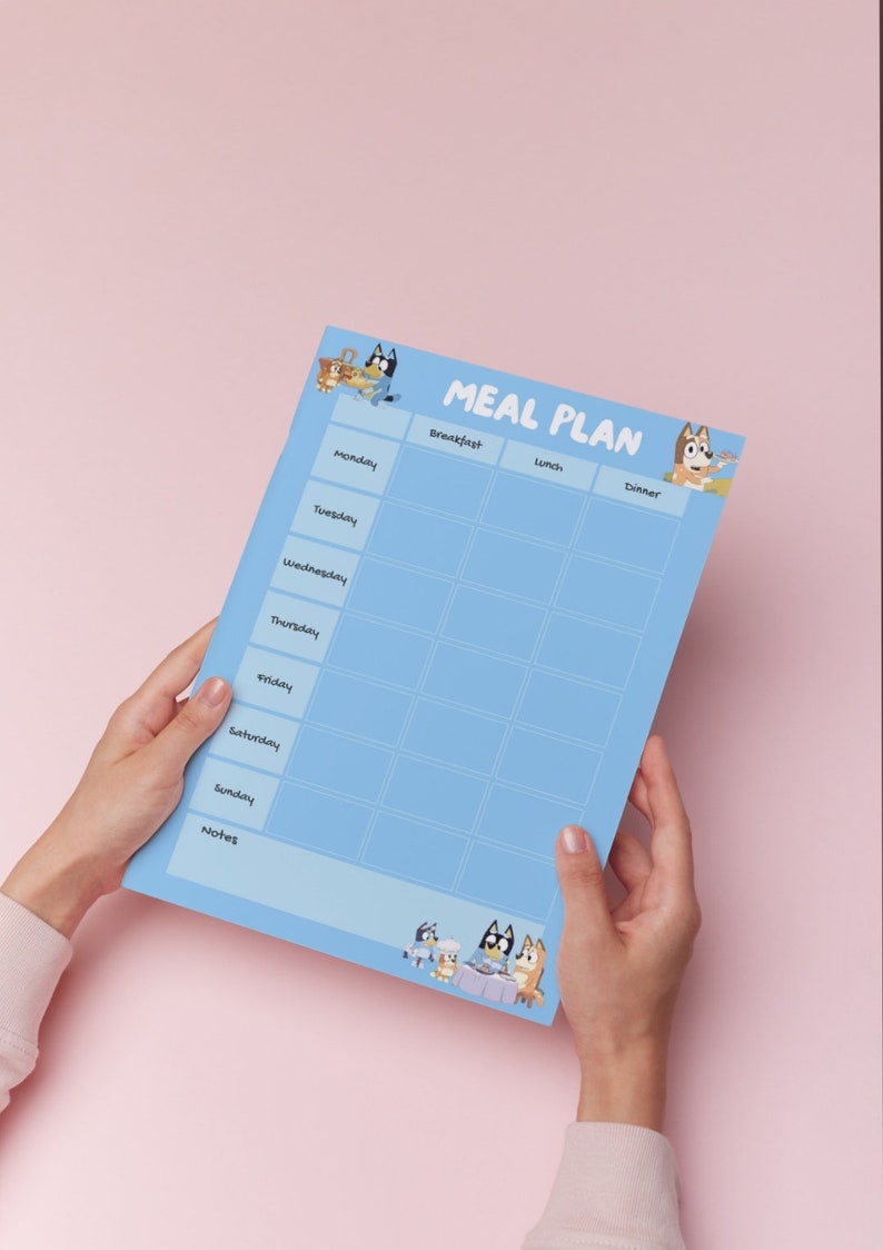 BLUEY MEAL PLAN - Etsy