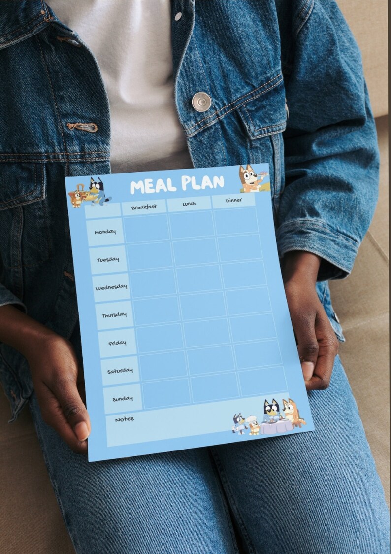 BLUEY MEAL PLAN - Etsy
