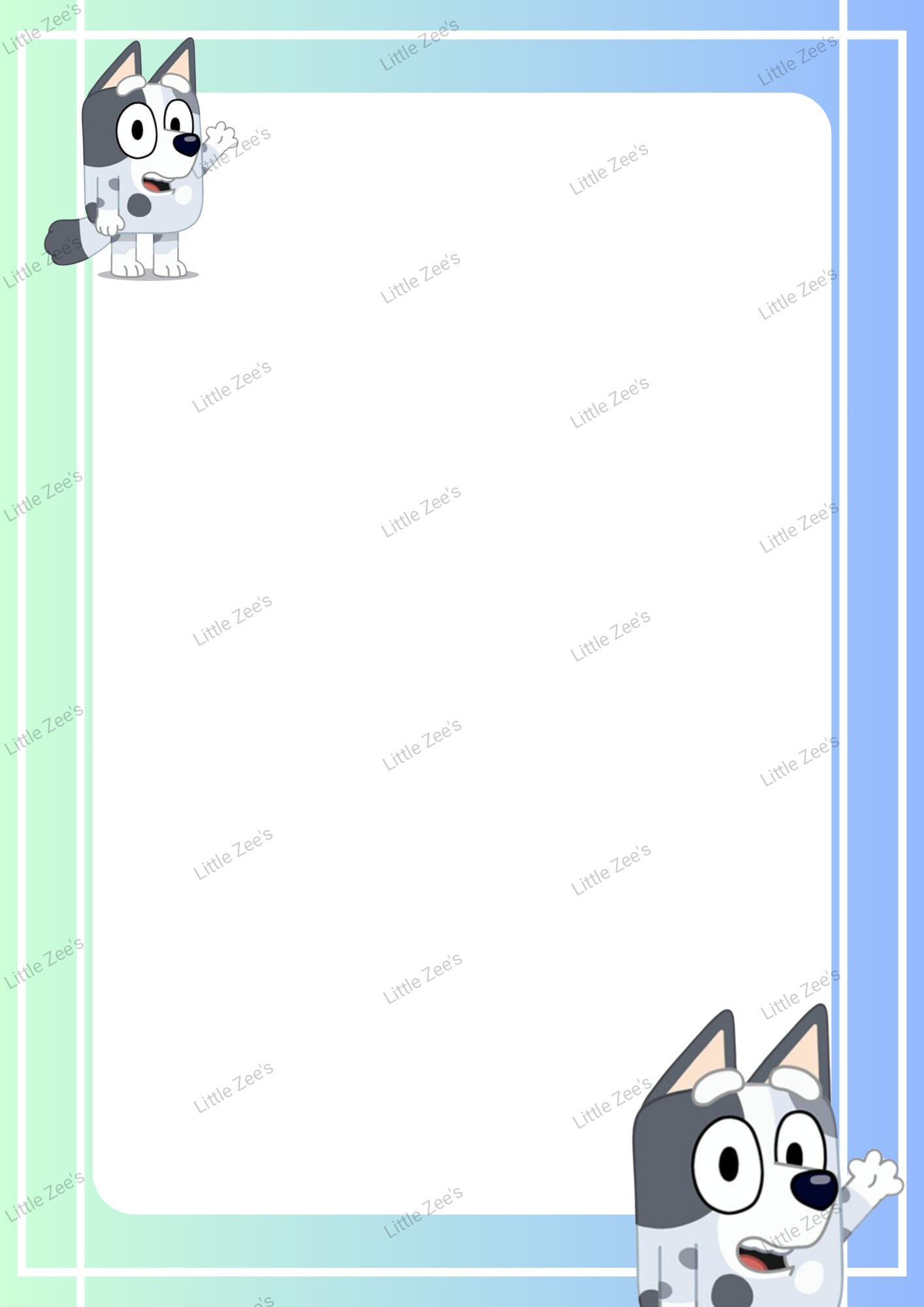 Bluey Stationary With Different Characters - Etsy