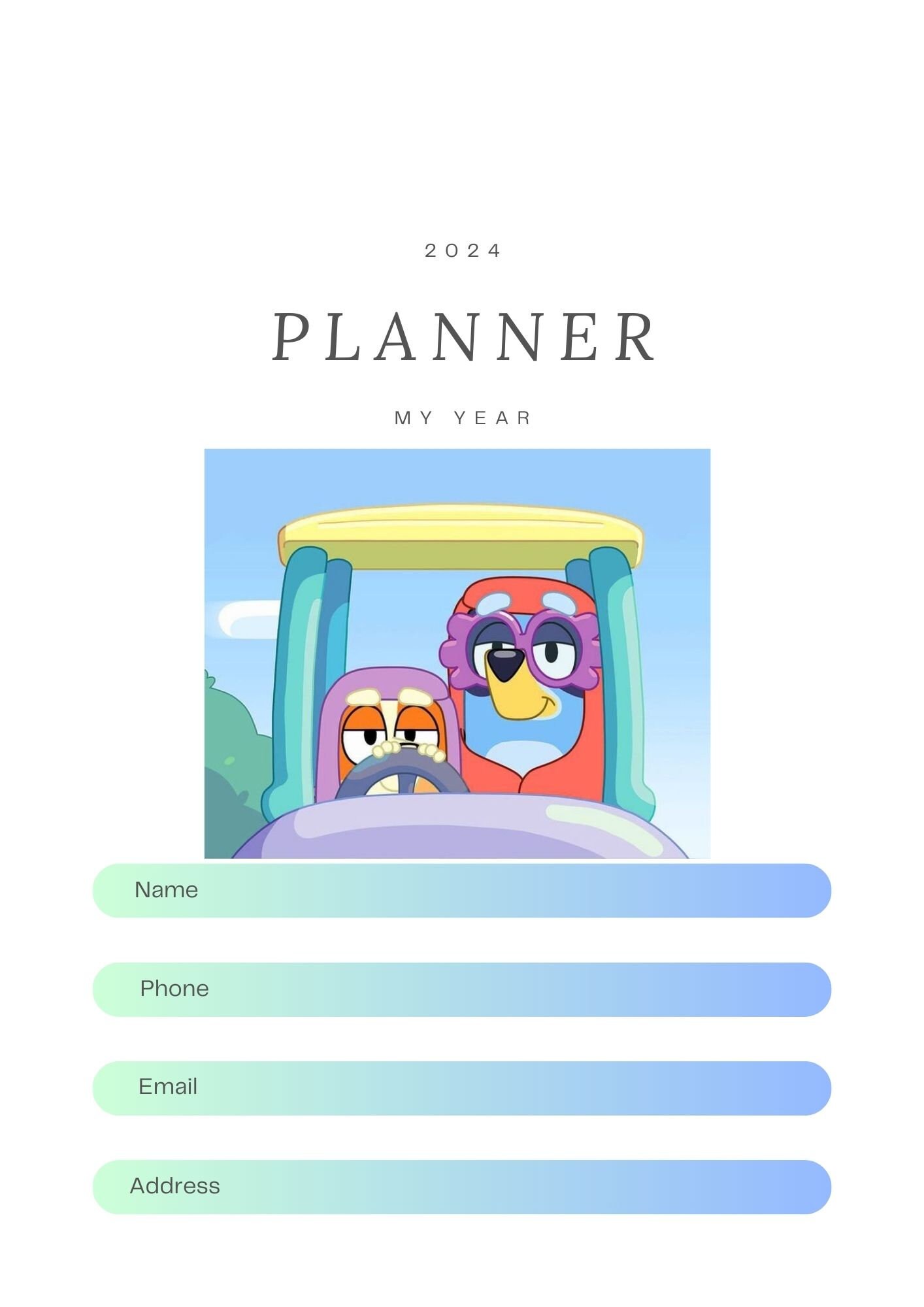Bluey 2024 Planner - Etsy UK
