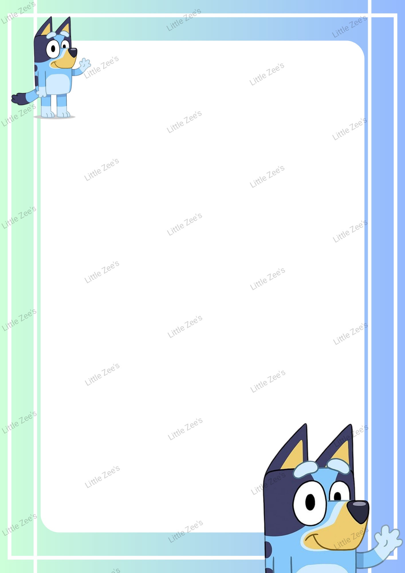 Bluey Stationary With Different Characters - Etsy