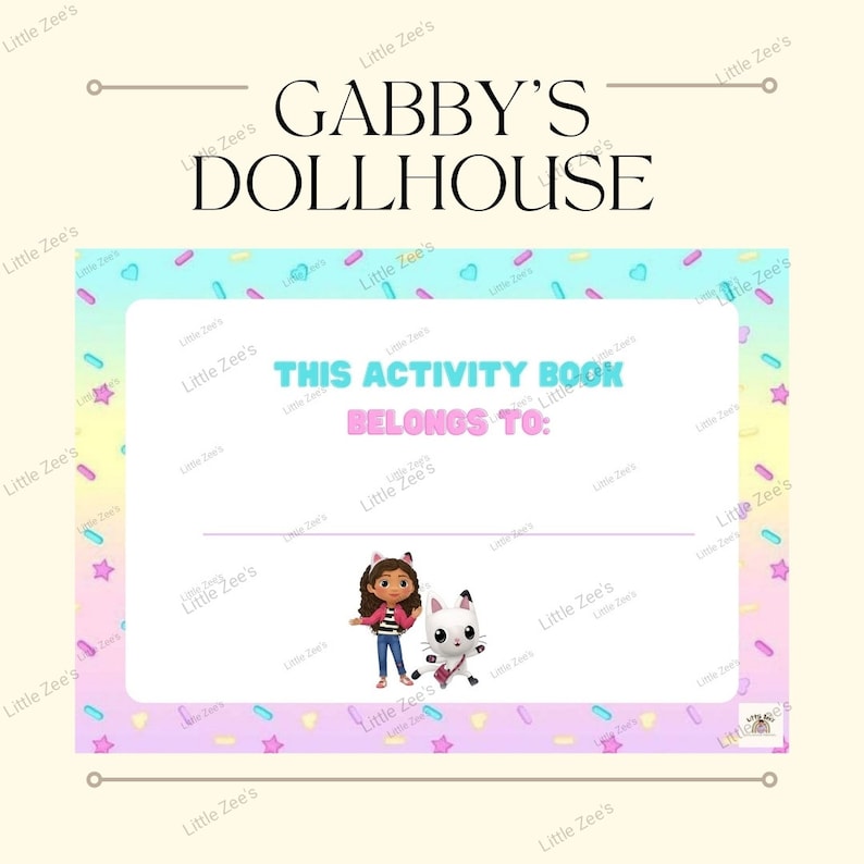 Gabby's Dollhouse Printable Activity Book - Etsy