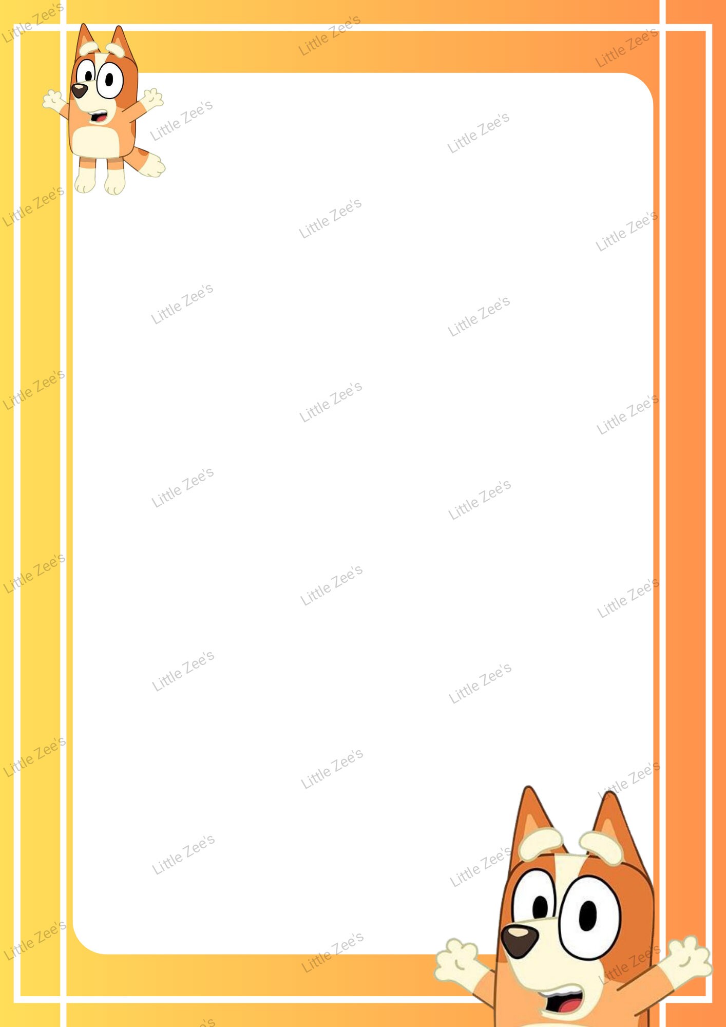 Bluey Stationary With Different Characters - Etsy