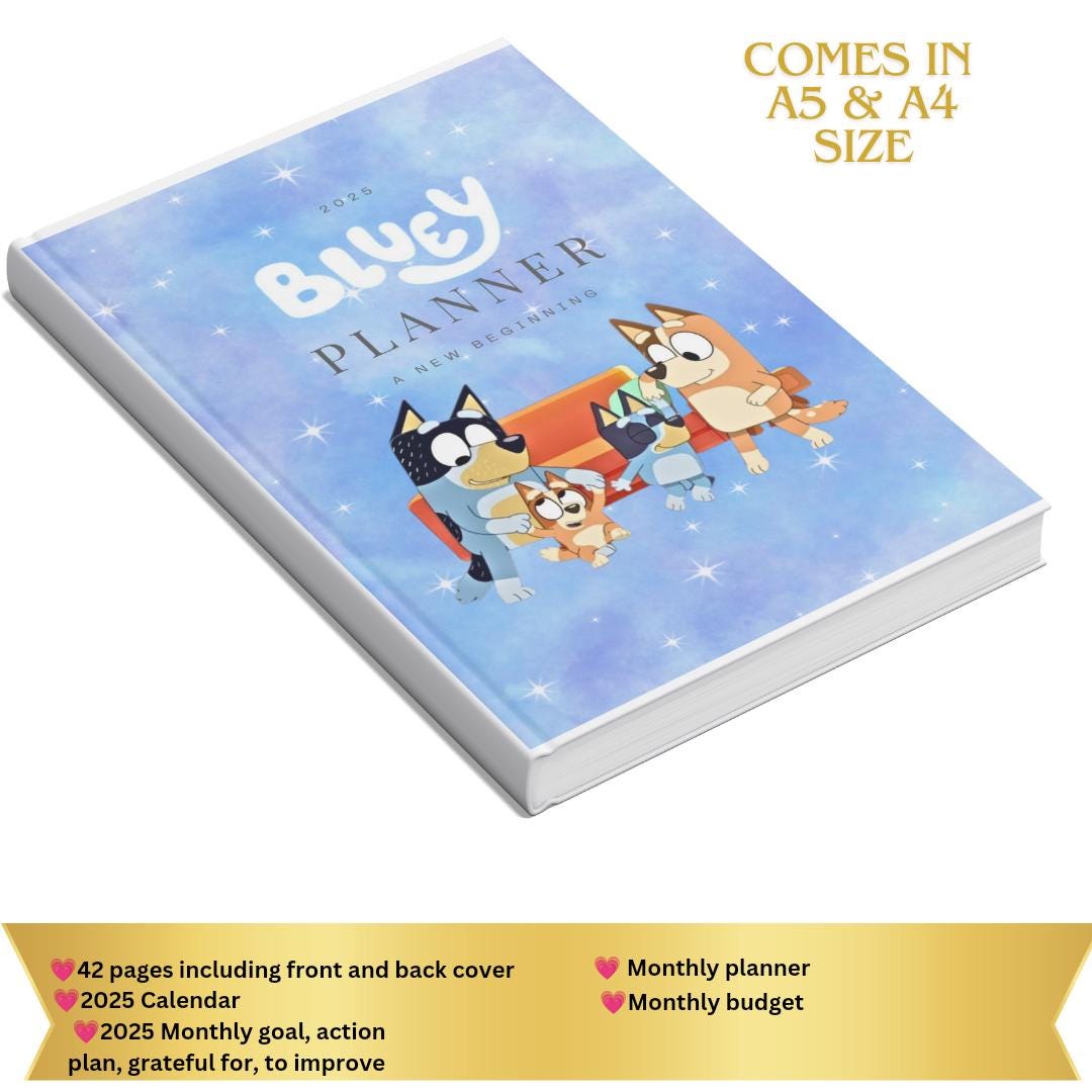 2025 Bluey Planner Digital File(a4 and A5 Size) - Etsy