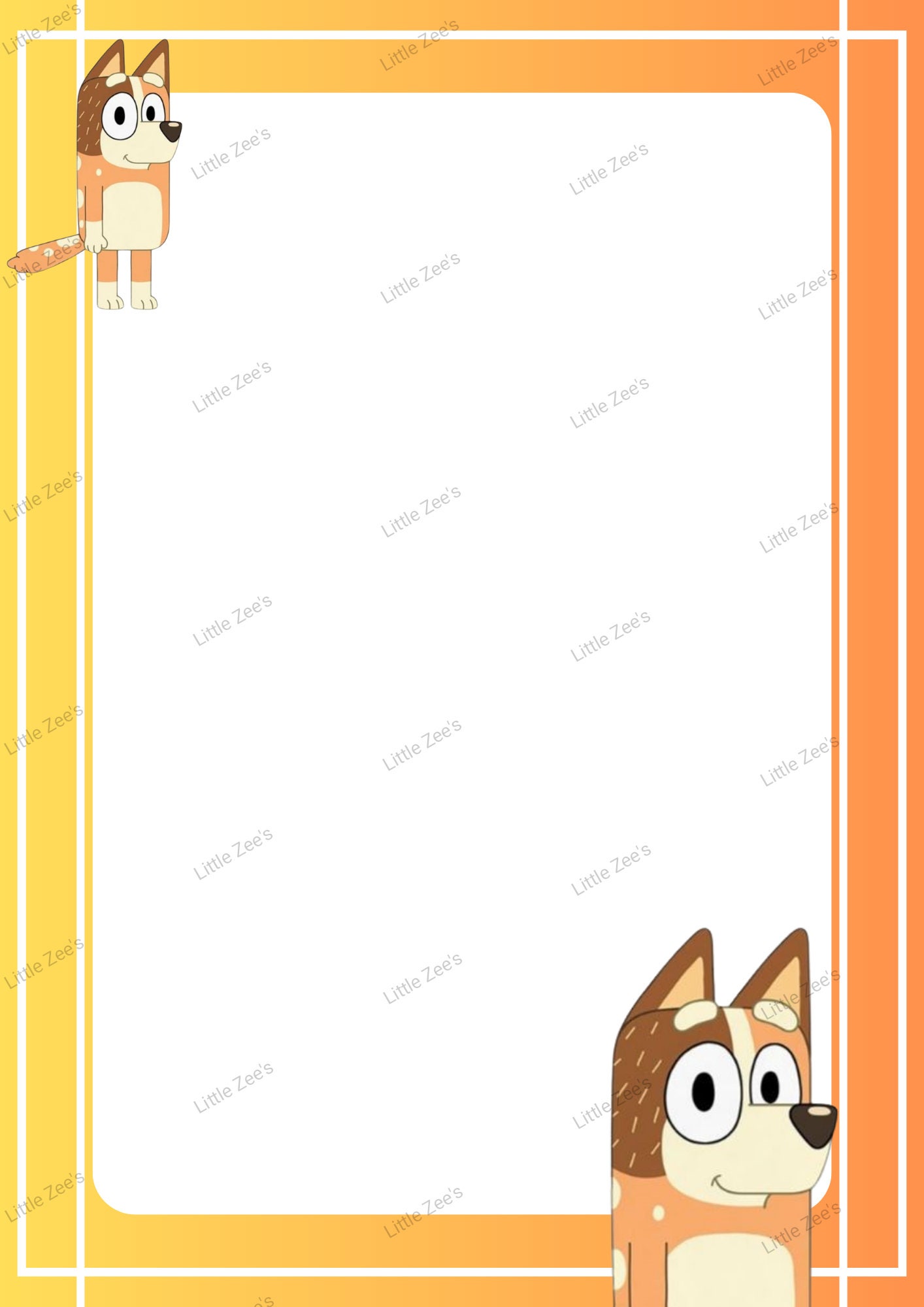 Bluey Stationary With Different Characters - Etsy