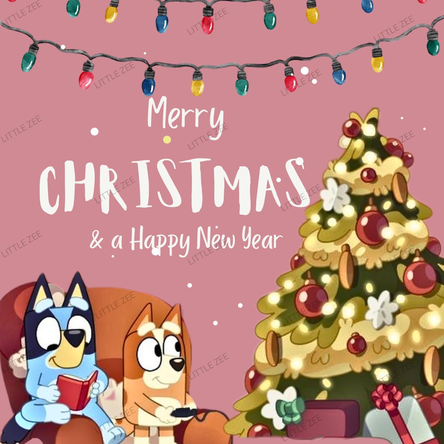 Printable Bluey Christmas Cards - Etsy