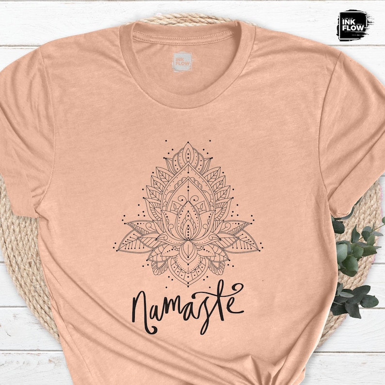 Namaste Lotus Flower T-shirt for Women, Maditation Hoodie, Yoga T-shirt ...