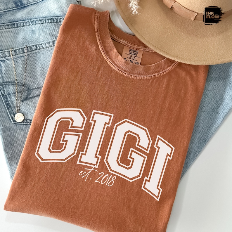 Personalized Gigi Shirt, Custom Gigi T-shirt, Custom Year Shirt ...