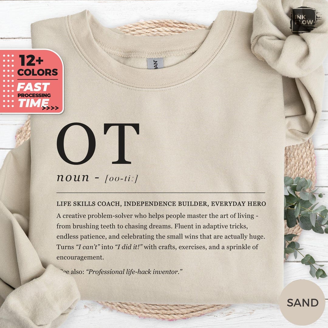 Funny Definition OT Sweatshirt, Occupational Therapy Sweater, Funny ...