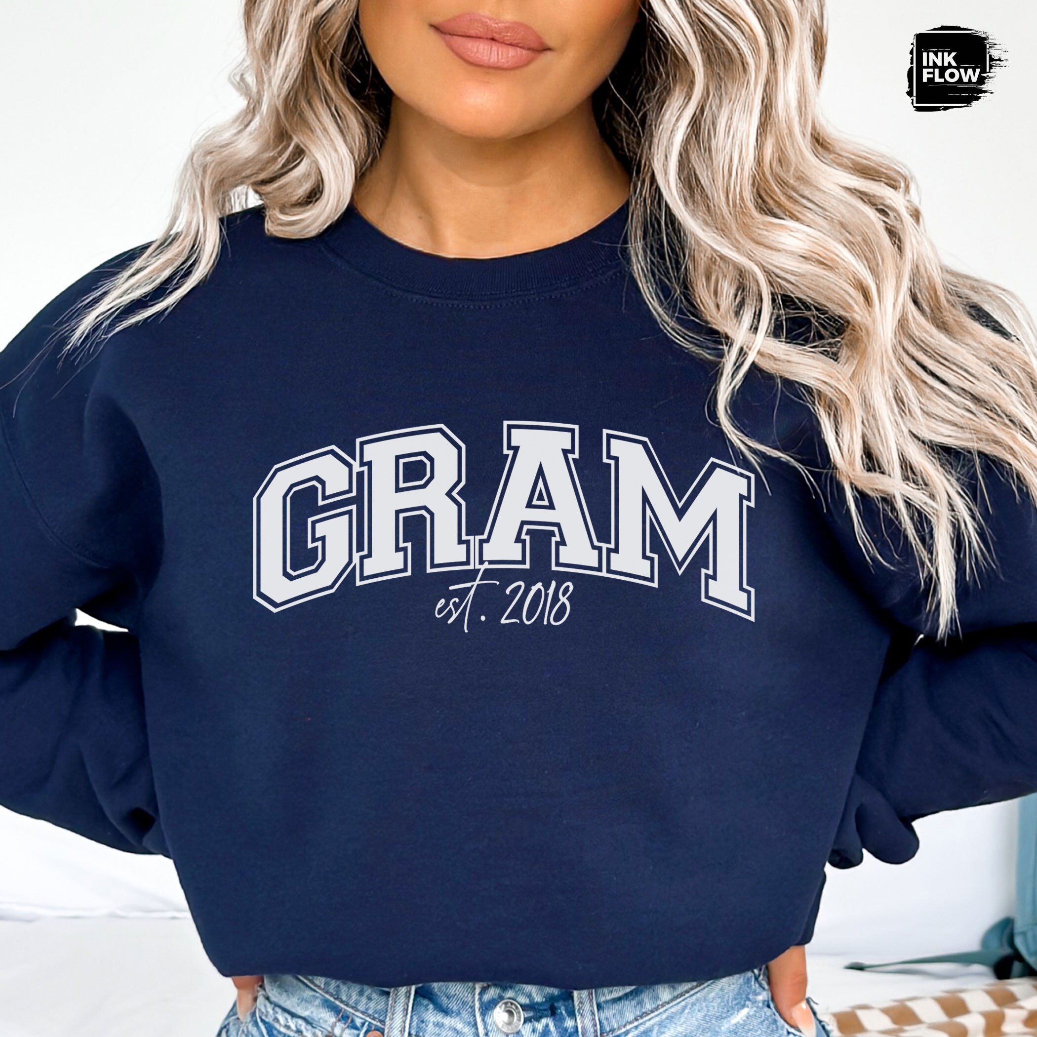 Personalized Gram Sweatshirt, Custom Gram Sweater, Custom Year Hoodie ...