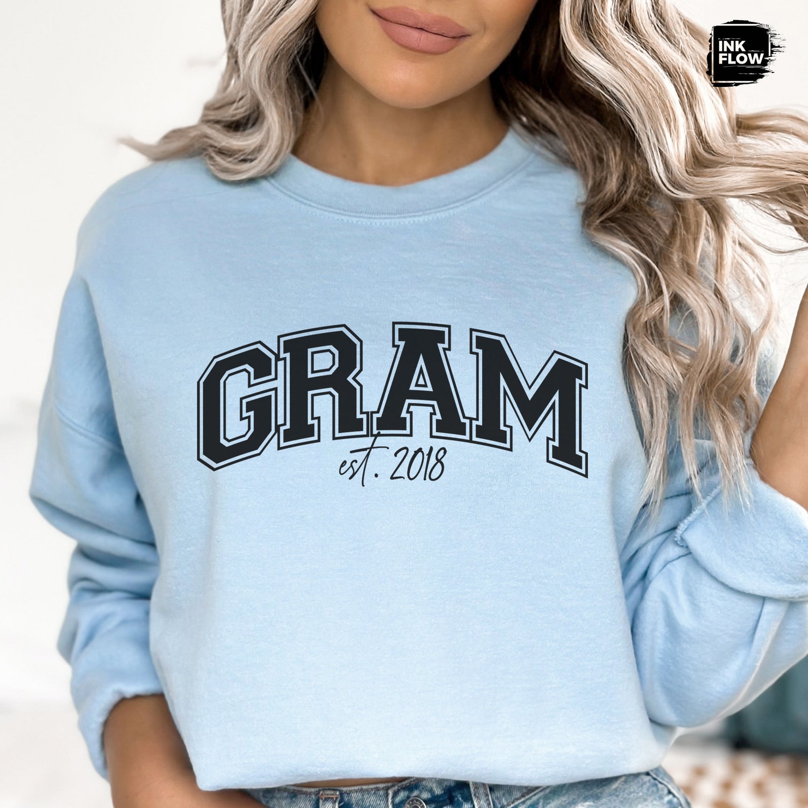 Personalized Gram Sweatshirt, Custom Gram Sweater, Custom Year Hoodie ...