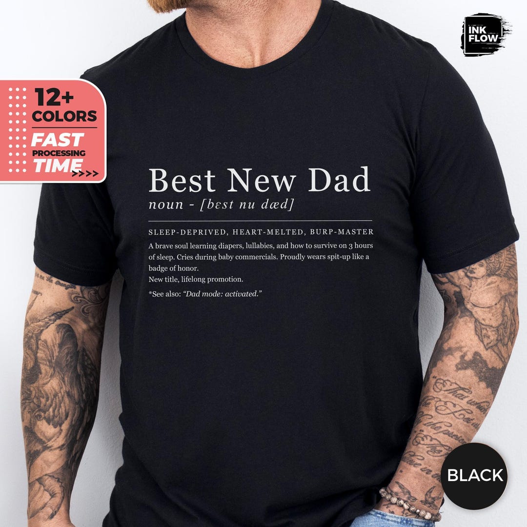 Best New Dad Definition T-shirt, Funny First Fathers Day Tee, New Dad ...
