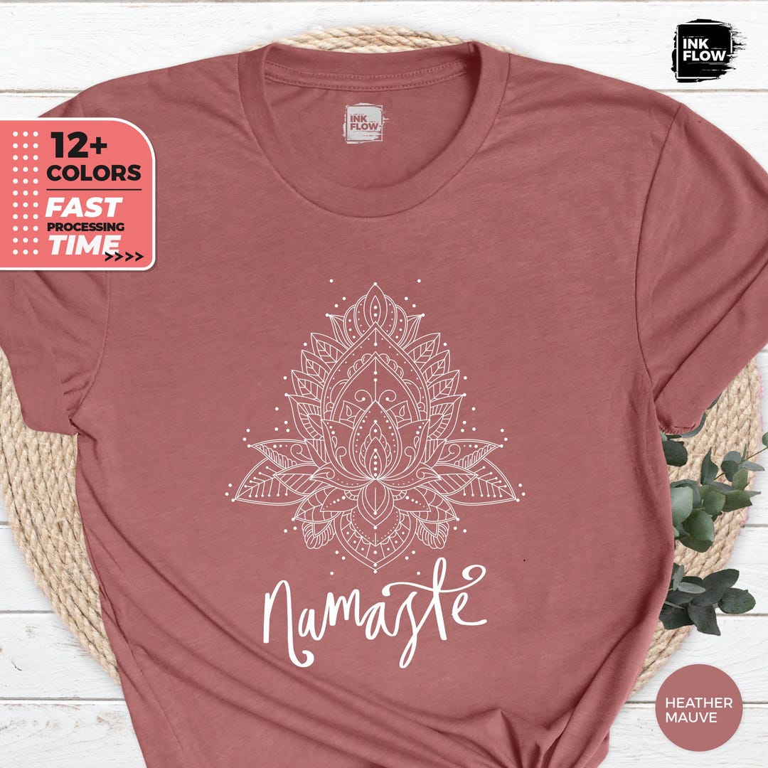 Namaste Lotus Flower T-shirt for Women, Maditation Hoodie, Yoga T-shirt ...