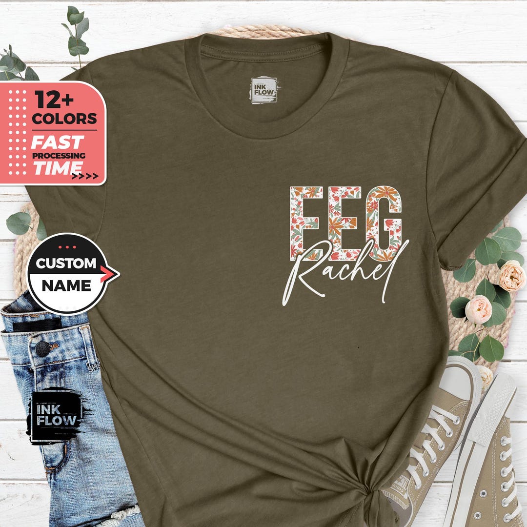 Custom EEG Nurse Shirt, Floral EEG Tshirt, Electroencephalograph ...