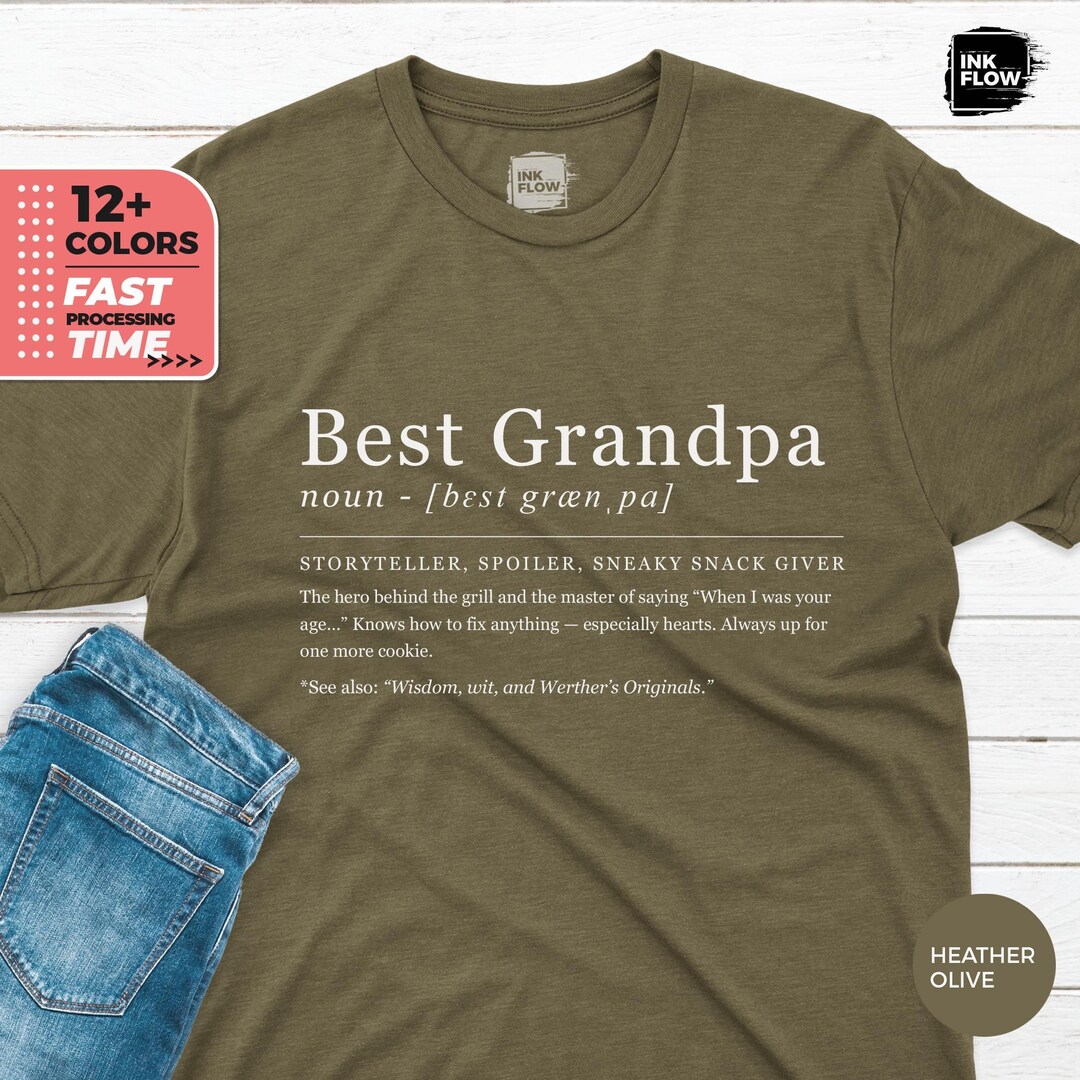 Best Grandpa Definition T-shirt, Funny Fathers Day Gift for Grandpa ...