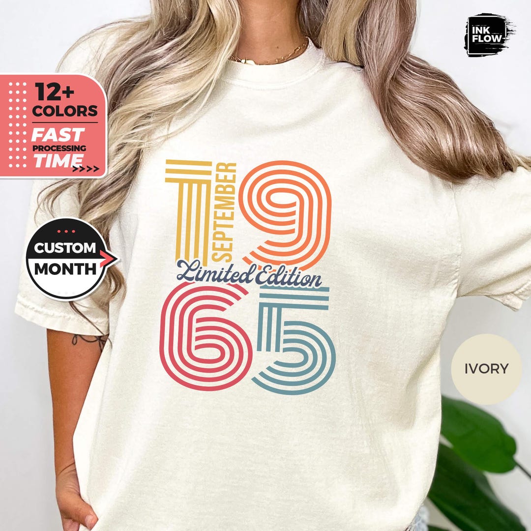 1965 Limited Edition, Retro 60th Birthday Shirt, 1965 Birthday Gift ...