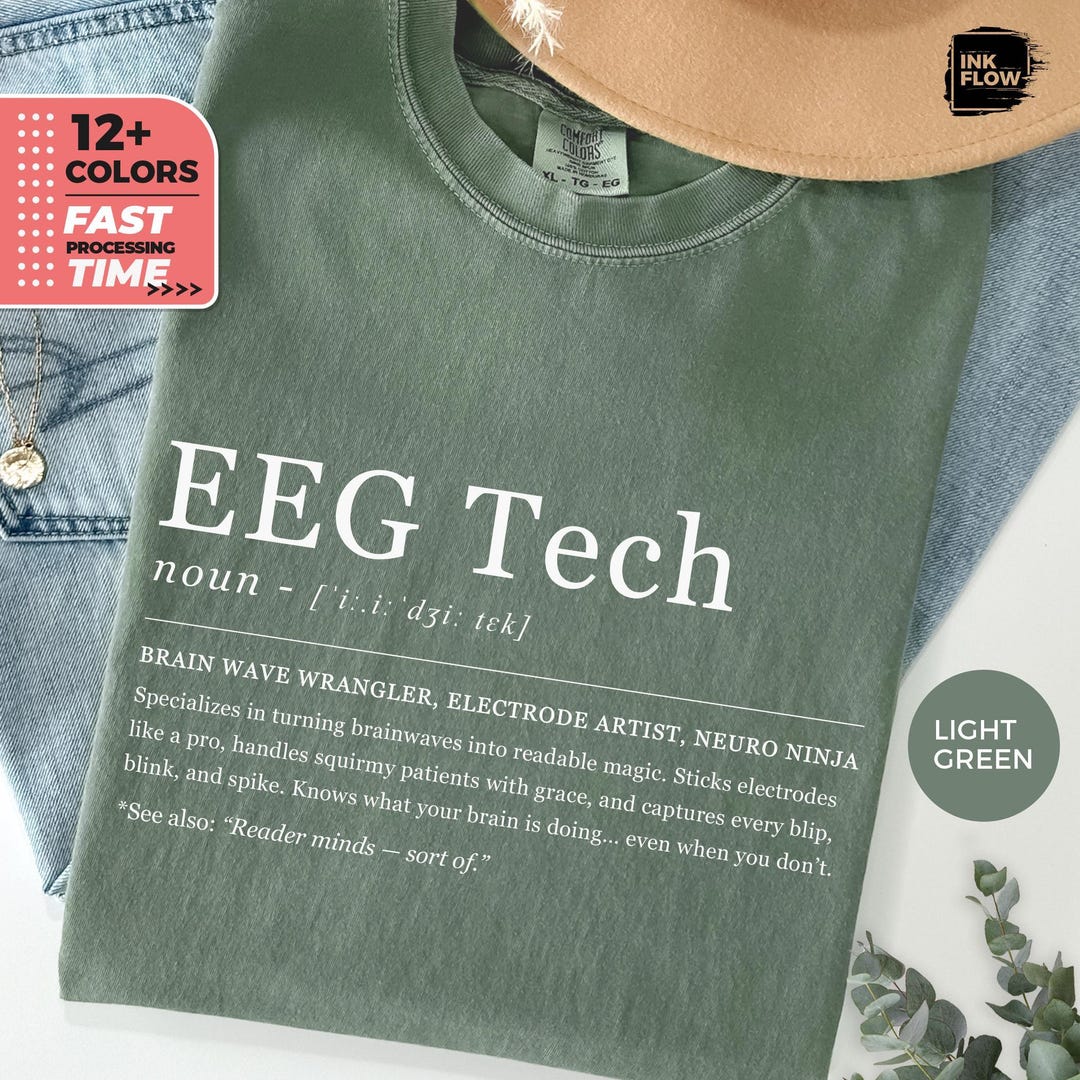 Funny Definition EEG Tech T-shirt, Comfort Colors® Neurology Tech Tee ...