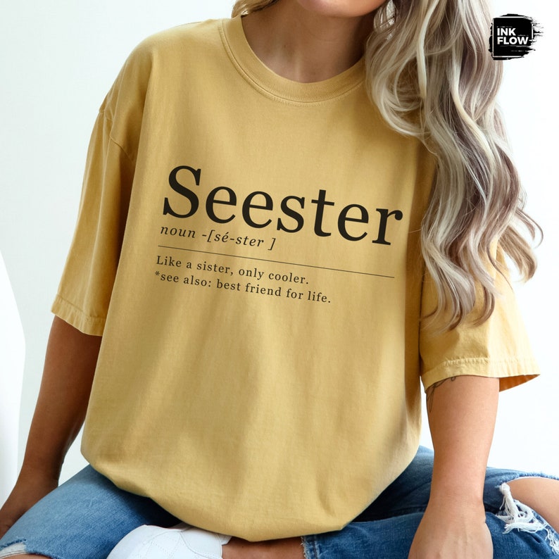 Funny Seester Definition T-shirt, Sarcastic Birthday Shirt, Best Sister ...