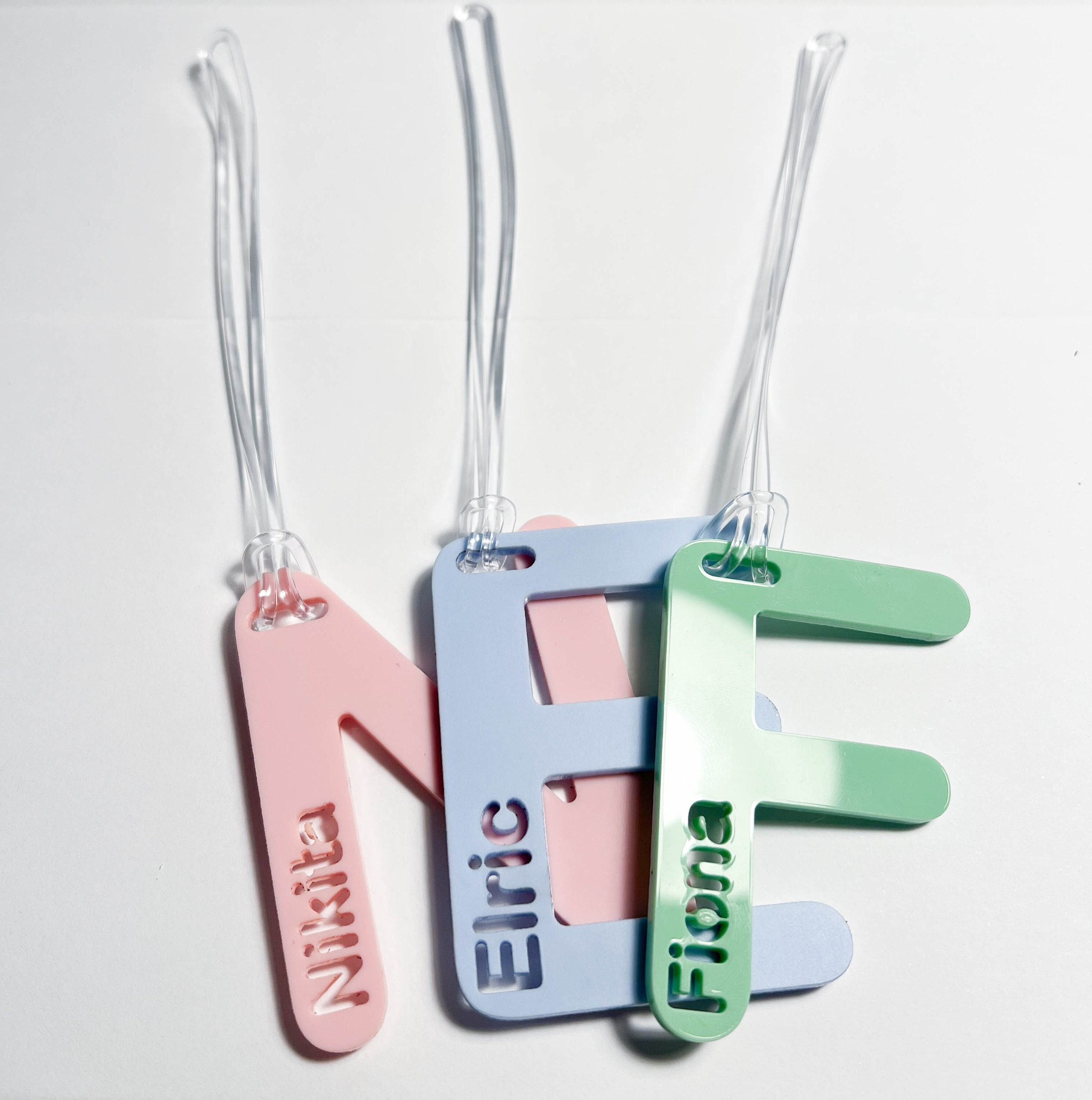 Colourful Personalised Bag Tag for School or Daycare Bag - Etsy Australia