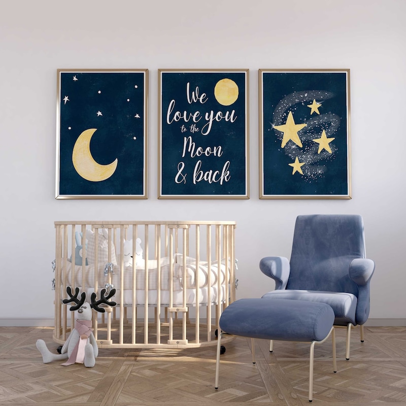 Moon Stars Nursery - Etsy