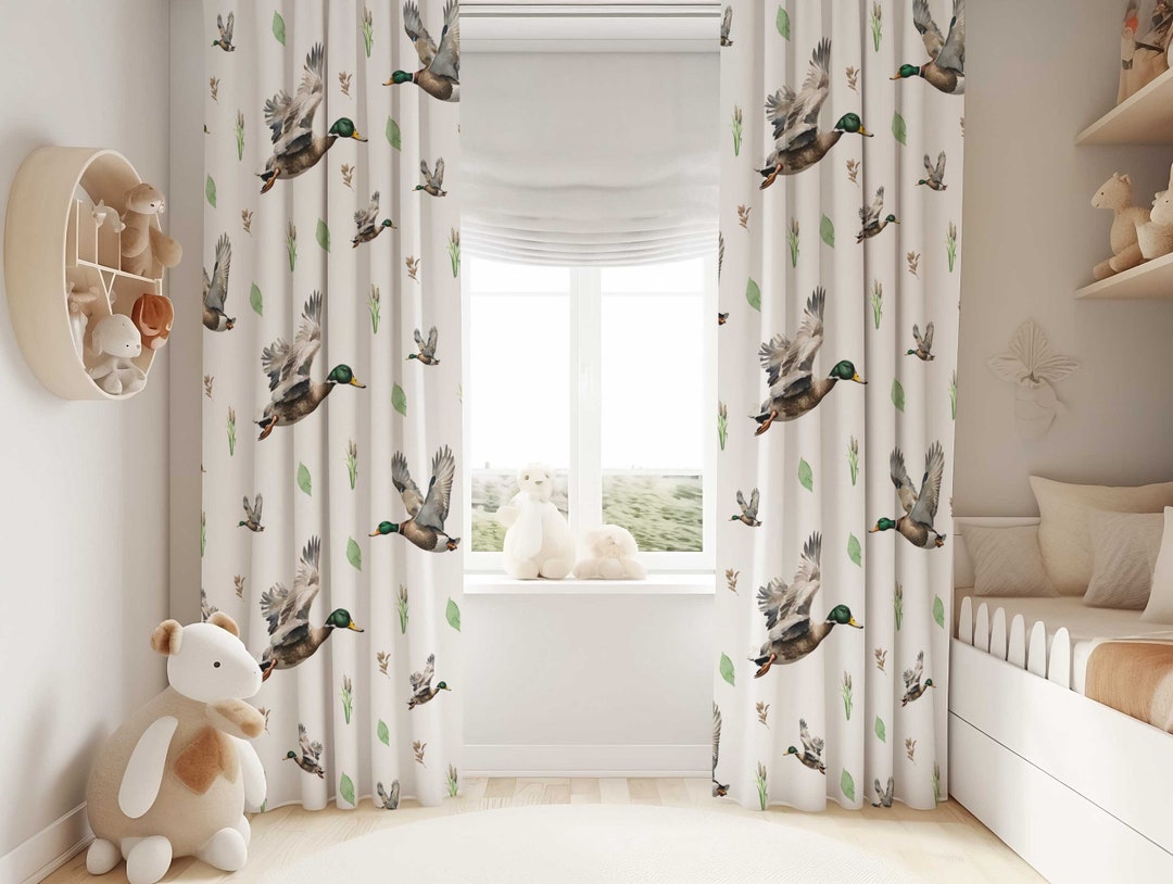 Duck Hunting Nursery Curtains, Duck Nursery Decor, Mallard Curtain ...