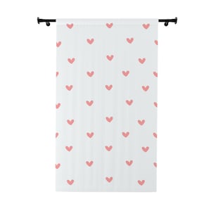 Pink or Purple Heart Nursery Curtains Heart Nursery Decor Kids Bedroom ...