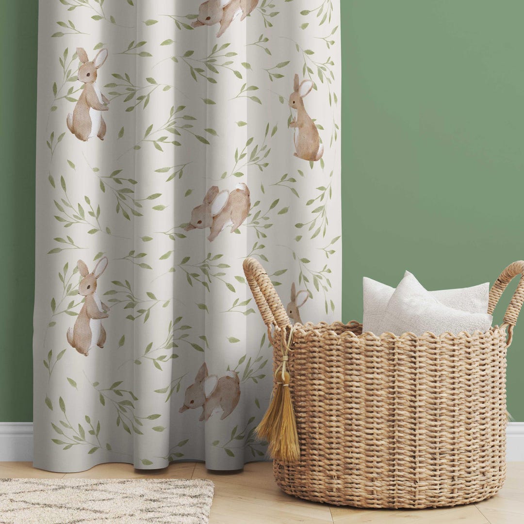Bunny Rabbit Nursery Curtains | Bunny Rabbit Nursery Decor | Kids ...