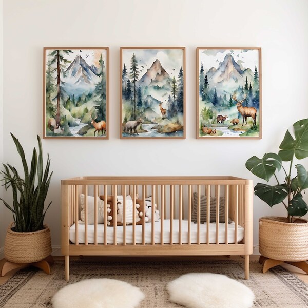 Watercolor Mountain - Etsy