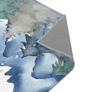 Blue Mountain Nursery and Kids' Bedroom Area Rug Blue Nursery Rug ...