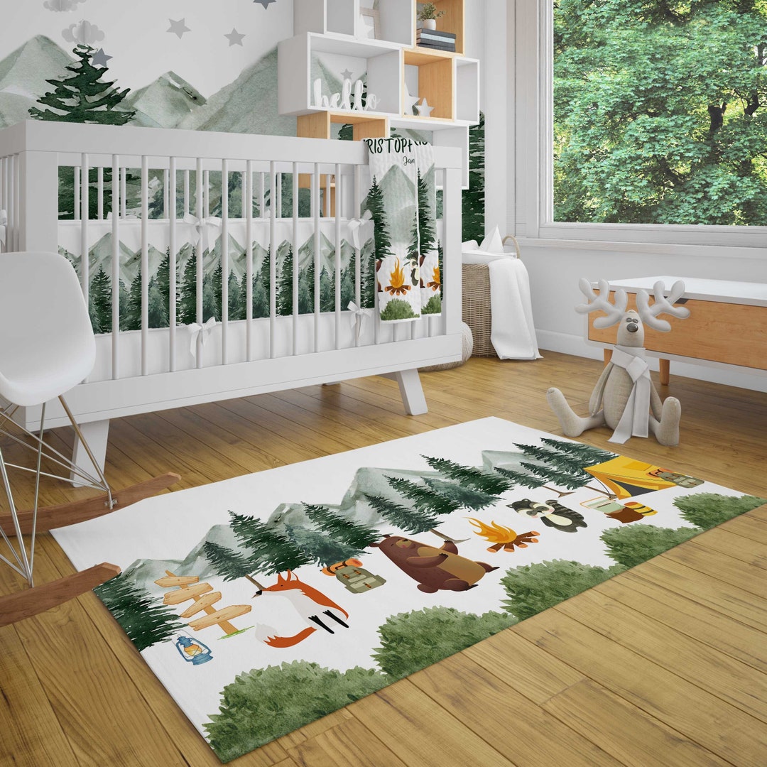 Camping Forest Animals' Nursery and Kids' Bedroom Area - Etsy
