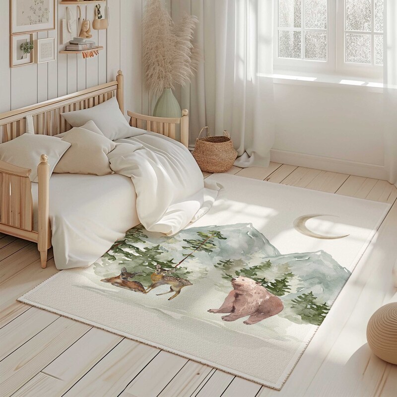 Nursery Bear Rug - Etsy