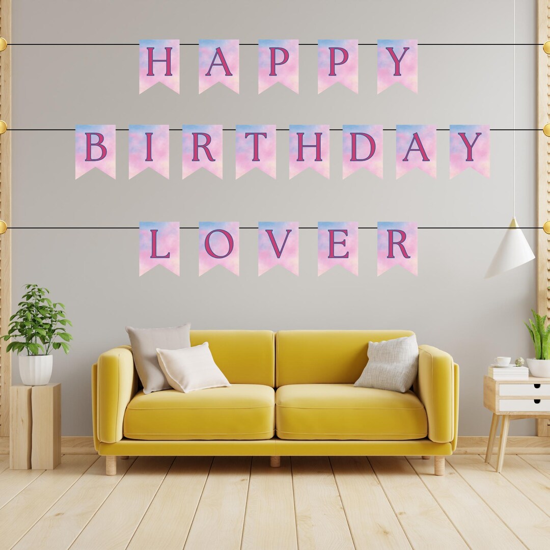 Happy Birthday Lover Banner, Lover Banner, Lover Birthday Banner, Lover ...