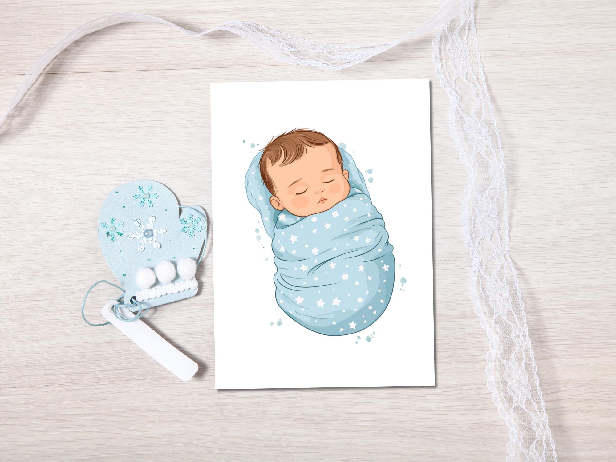 It's a Boy! Baby Shower Printable Card, Welcome Baby Boy Card, New Baby ...