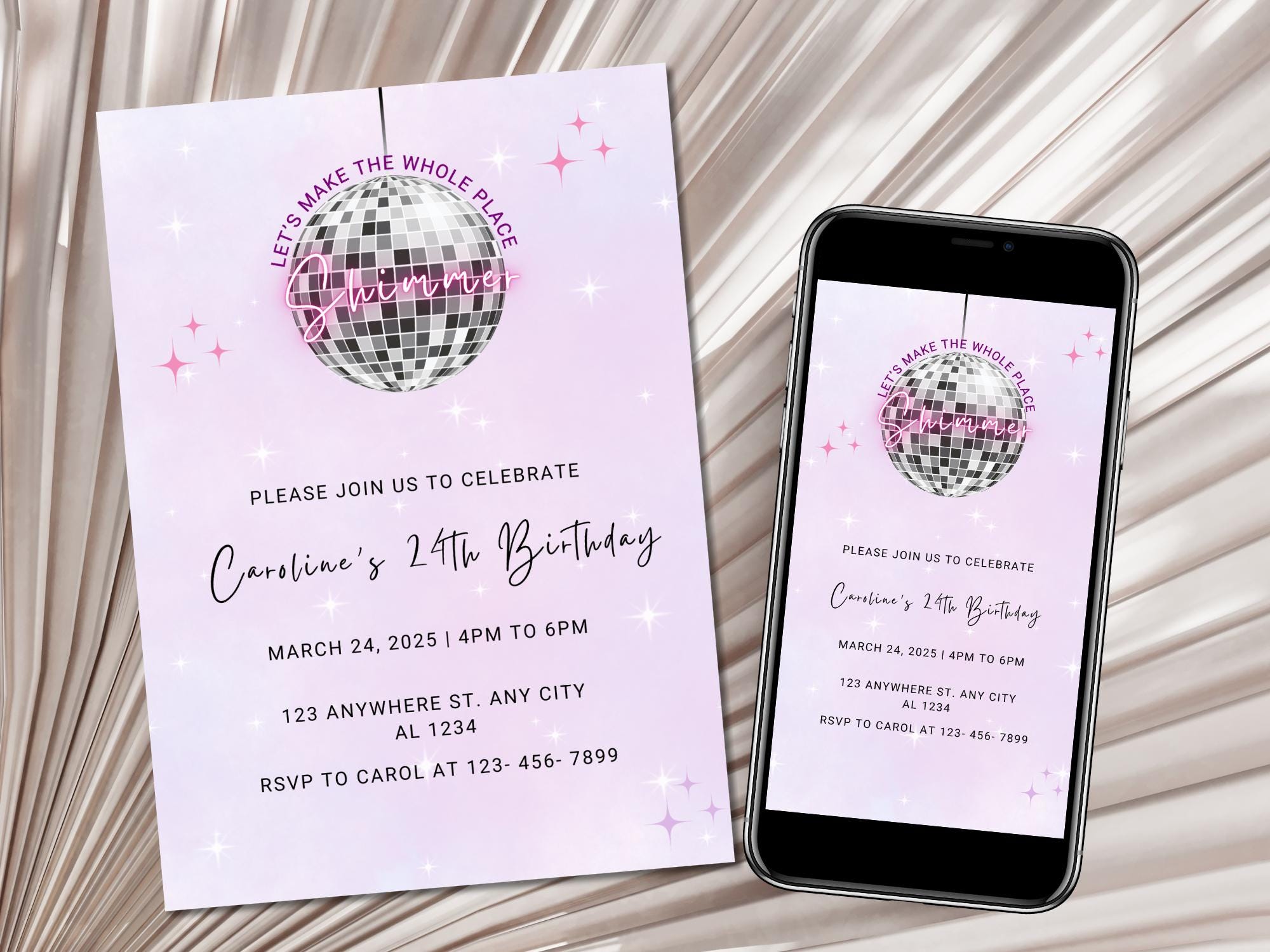 Editable Birthday Party Invitation, Birthday Invite, Music Party, Teen ...