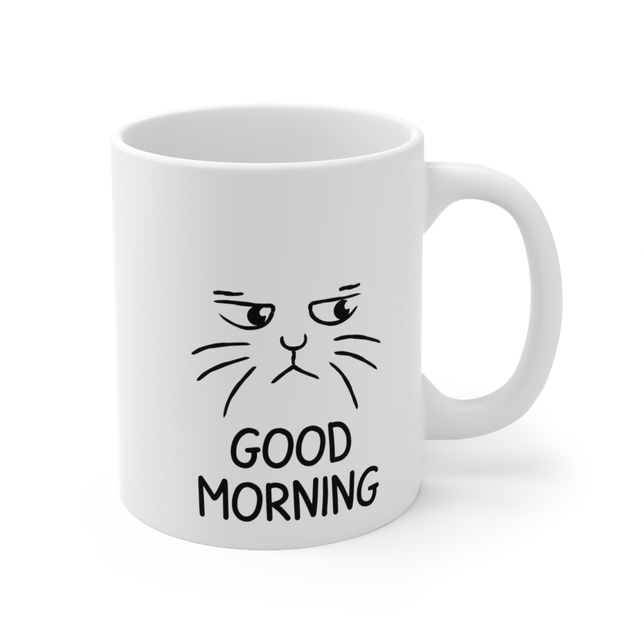Good Morning Coffee, Mug, Funny Cat Mug, Gift Mug, Coffee Lover Mug ...