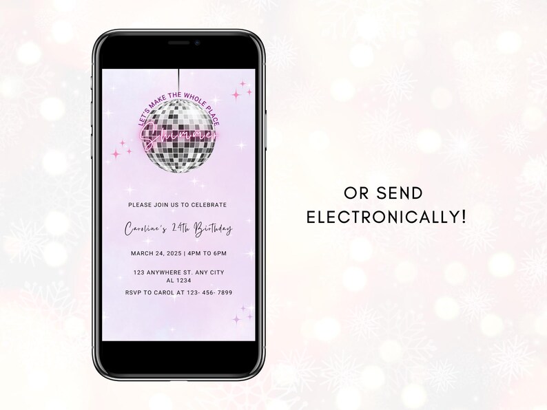 Editable Birthday Party Invitation, Birthday Invite, Music Party, Teen ...