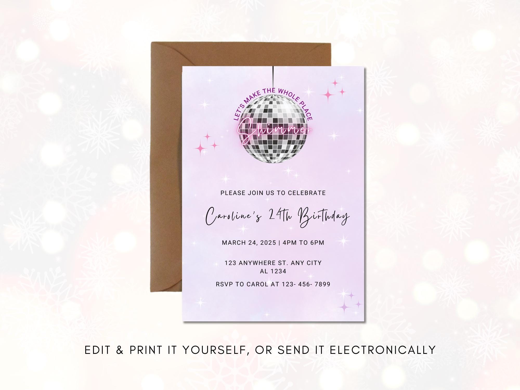 Editable Birthday Party Invitation, Birthday Invite, Music Party, Teen ...