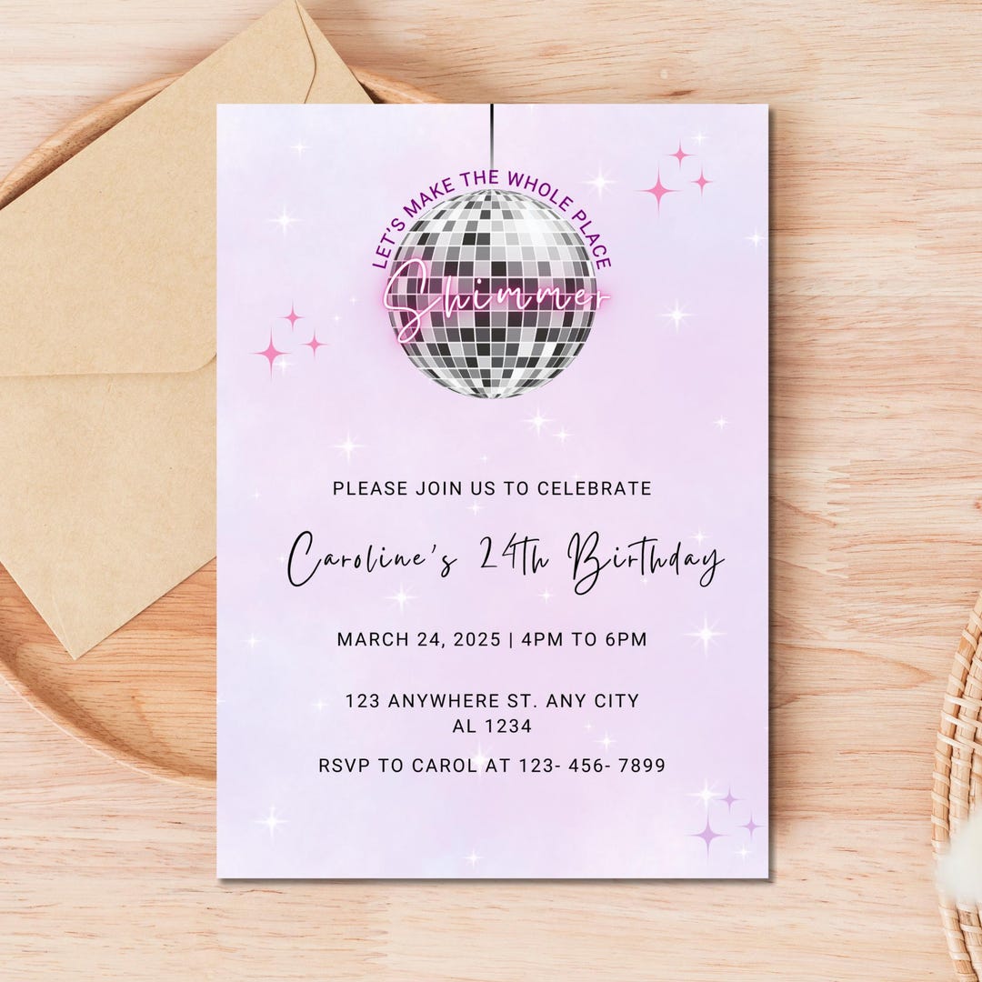 Editable Birthday Party Invitation, Birthday Invite, Music Party, Teen ...