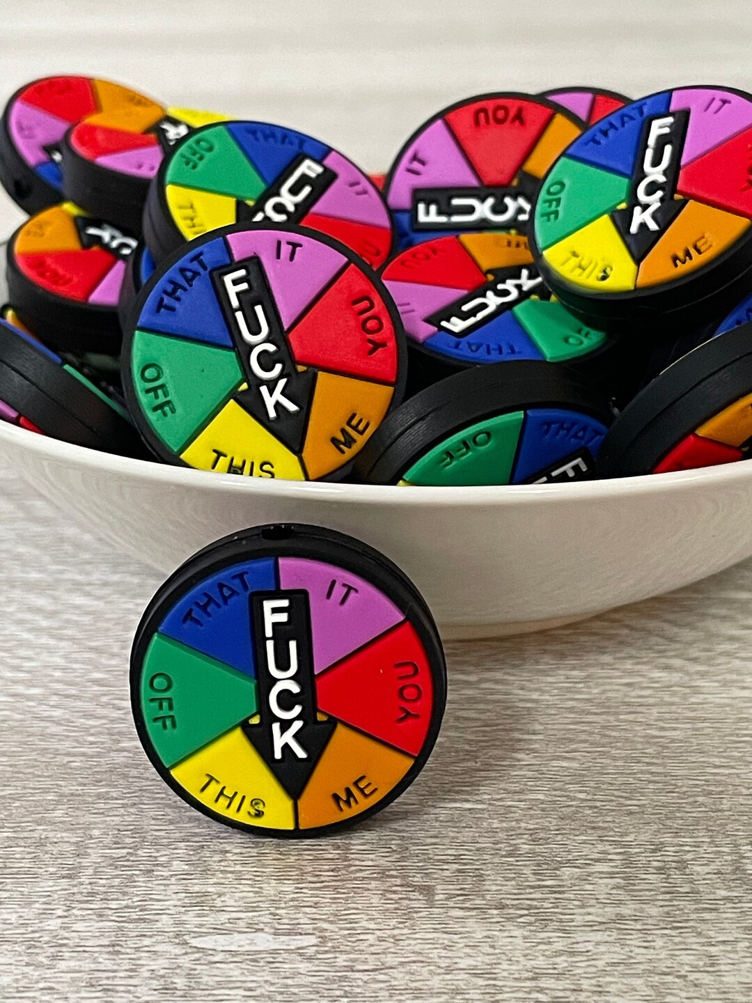 Focal Bead - Saying Bead - F Word - Beads for Pens/keychains/wristlets ...