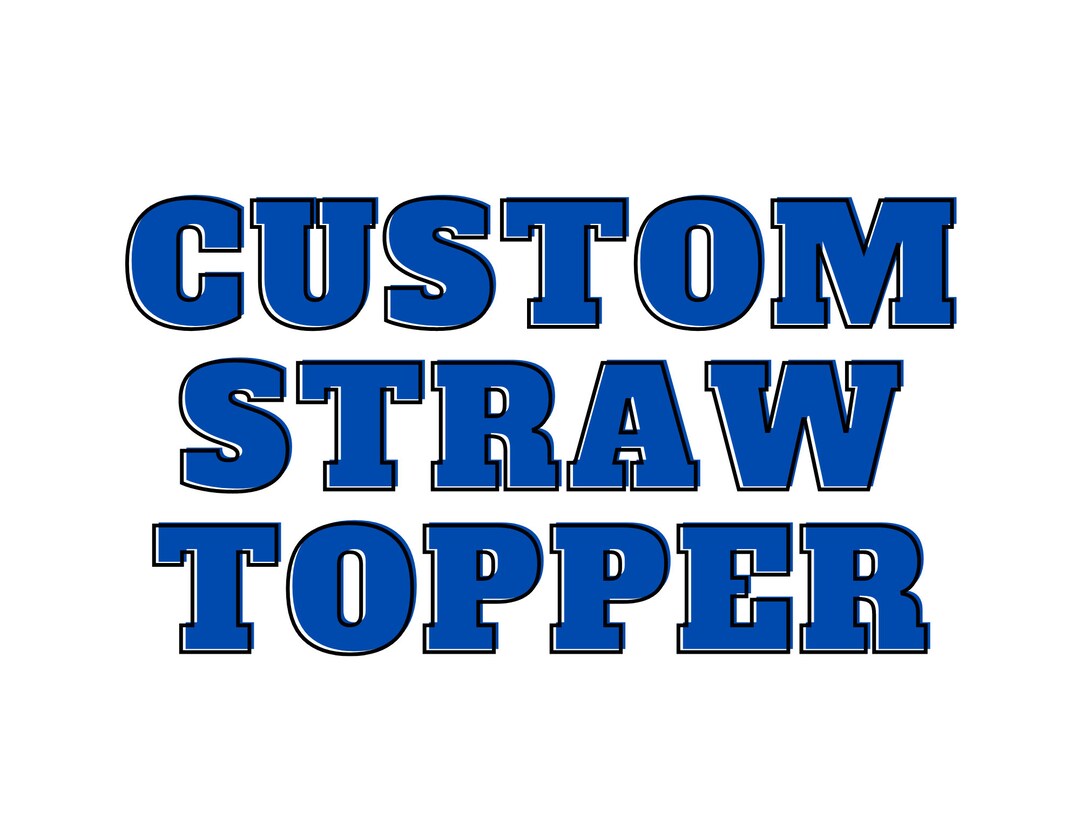 Custom Straw Topper - Company / Team / Crest - Minimum Quantity 100 ...