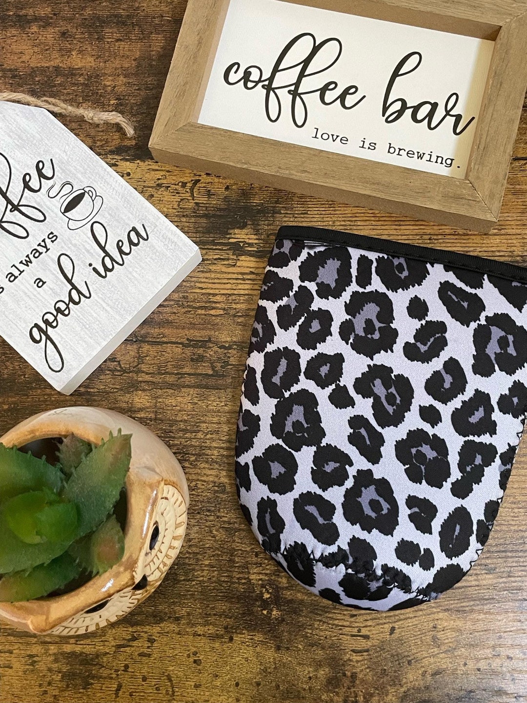 Iced Coffee Sleeve / Coffee Koozie / Coffee Coozie / Neoprene Coffee ...