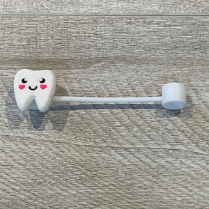 Tooth - Dentist - Dental - Straw Topper - Cover for Straws -8mm or 10mm ...