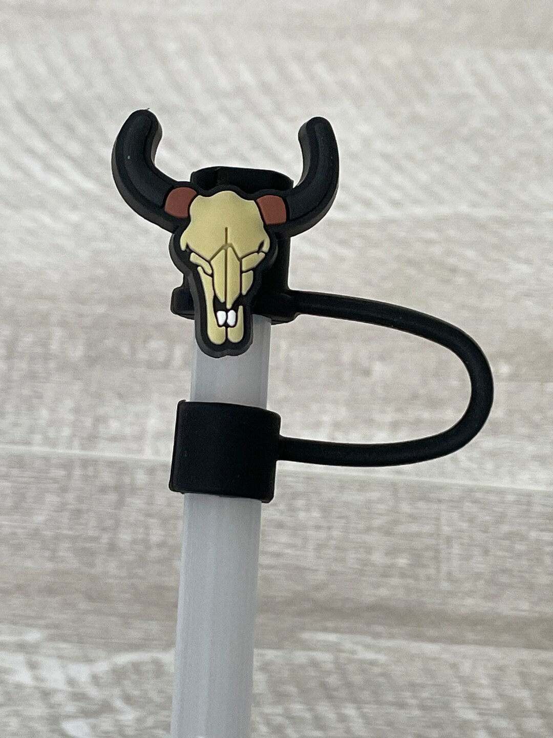 Straw Topper - BULL SKULL - Cover for Straws - 8mm or 10mm Opening - Etsy