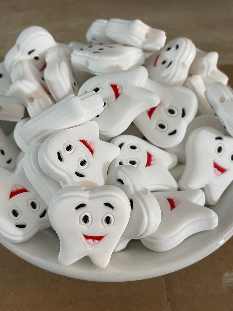 Tooth Focal Bead Smiley Tooth Beads for - Etsy