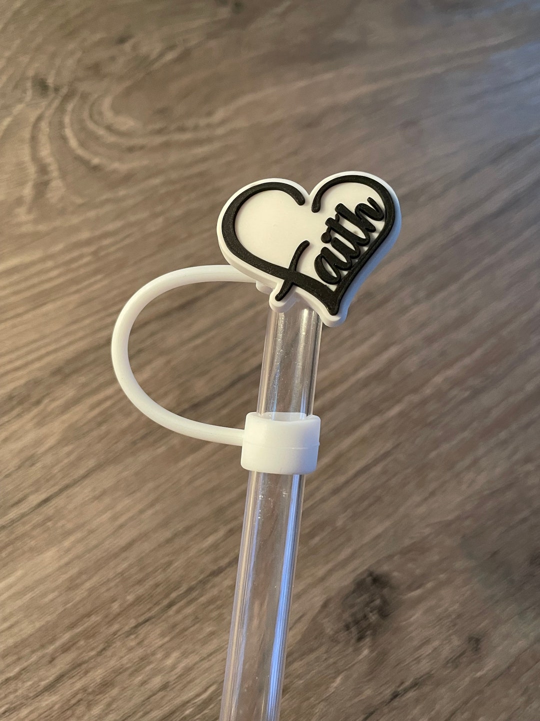 Faith Heart Straw Topper - Religious - Cover for Straws - 8mm or 10mm ...