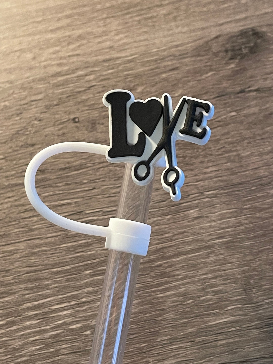 Hairdresser Straw Topper - Love - Sheers - Cover for Straws - 8mm or ...