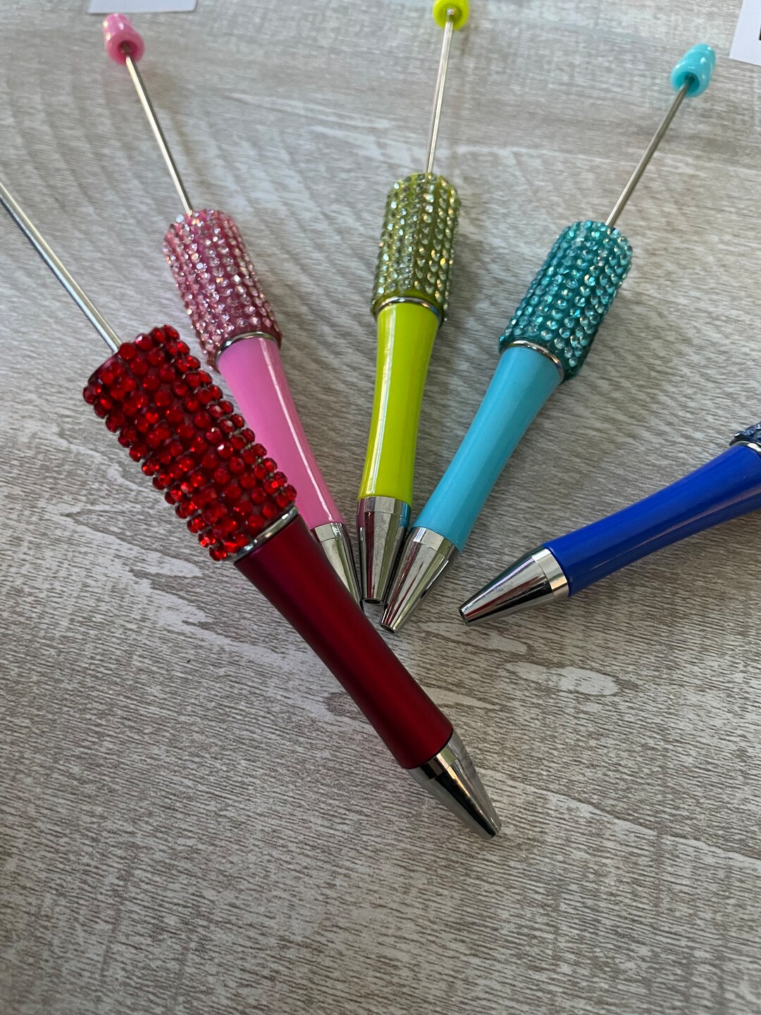 Rhinestone Beadable Pen / Bling Pen / Plastic Pen - Etsy