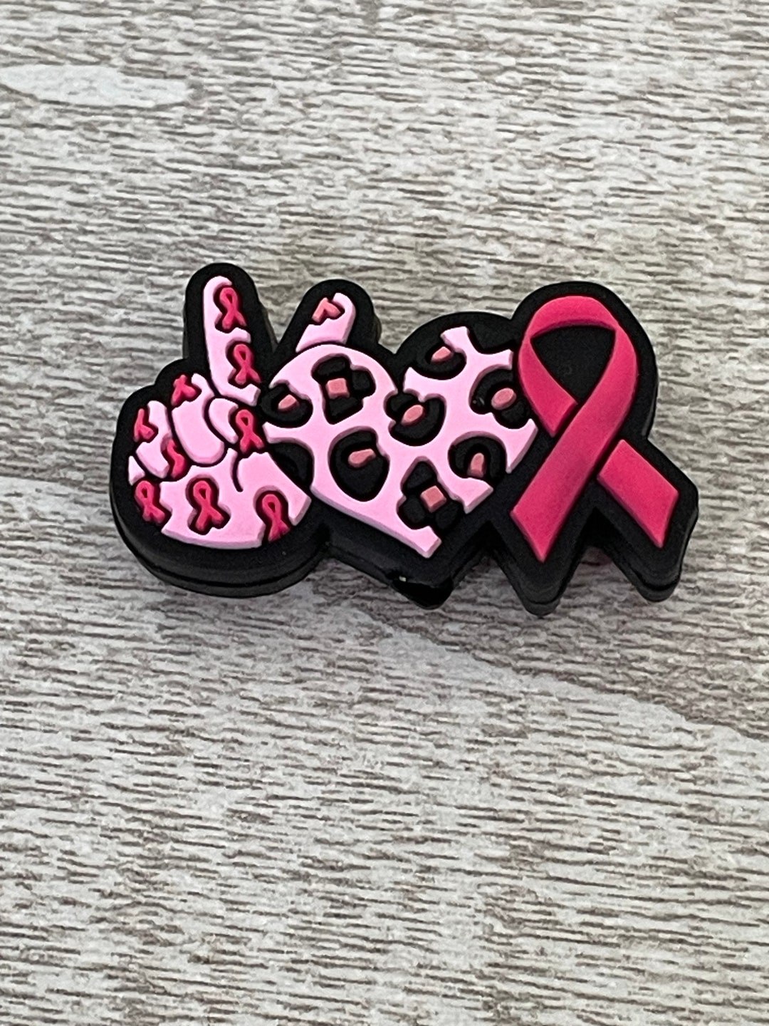 Focal Bead - Peace Love Cancer Ribbon - Bead for Pens/keychains ...