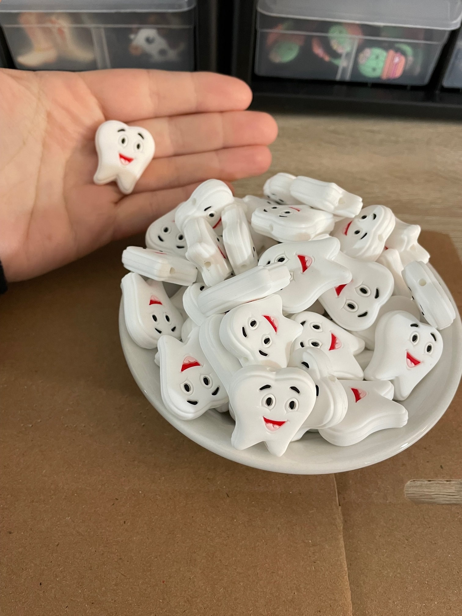 Tooth Focal Bead - Smiley Tooth - Beads for Pens/keychains/wristlets - Etsy