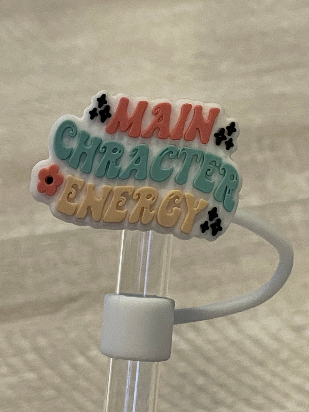 Straw Topper - MAIN CHARACTER ENERGY - Cover for Straws - 8mm or 10mm ...
